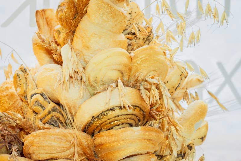 Decorative Products of Bread in the Shop Window Stock Image - Image of ...