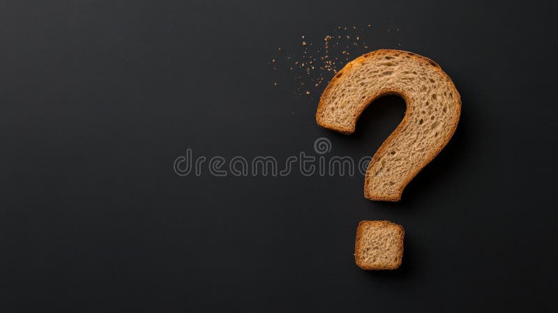 Bread Question Mark: Illustrating the Gluten Allergy Concept Stock ...