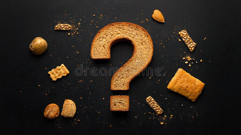Bread Question Mark: Illustrating the Gluten Allergy Concept Stock ...