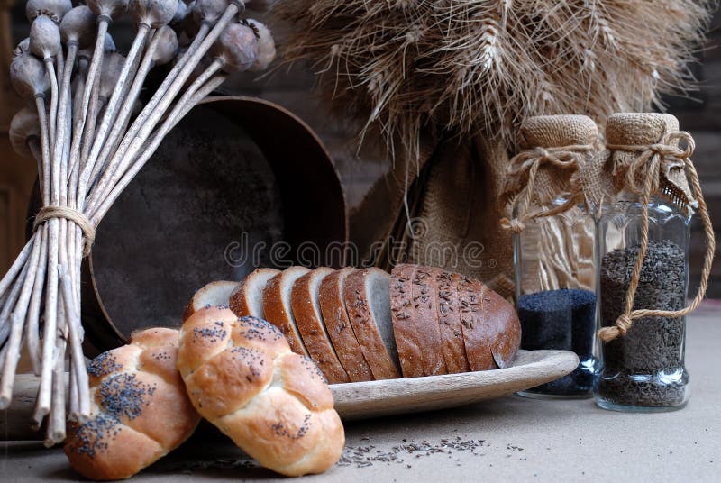 Bread, retro stock image. Image of balance, basket, corn - 1996321