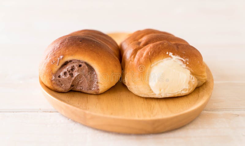 Bread roll with cream stock image. Image of tasty, fresh - 93801389