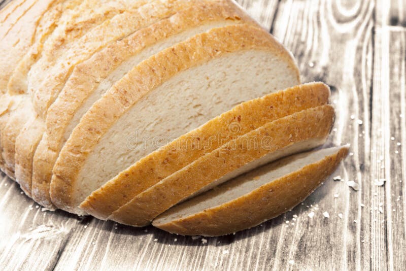 Bread roll in cuts stock photo. Image of food, round - 61717310