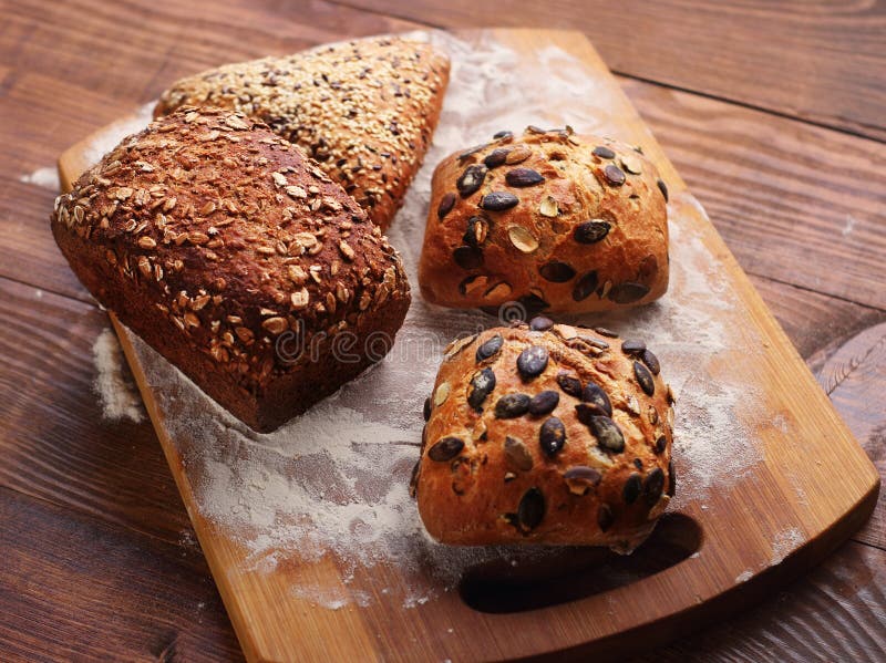 Bread with rolls stock image. Image of bottom, small - 136917217