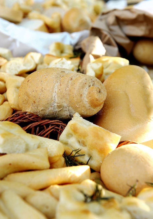 Bread Rolls on a Buffet Table Stock Image - Image of bakery, wheat ...
