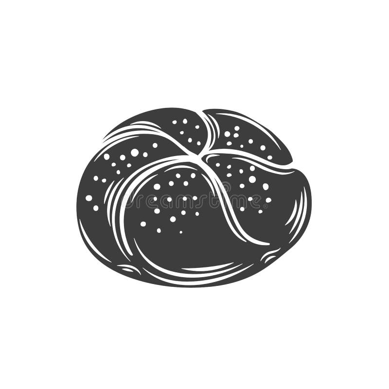 Bread rolls outline stock illustration. Illustration of baguette ...