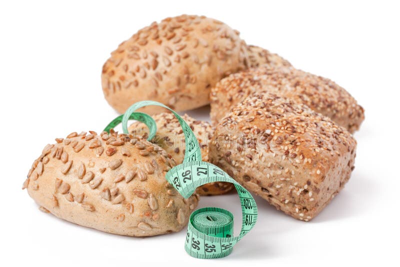 Bread Rolls with Measuring Tape Stock Photo - Image of loaf, bread ...