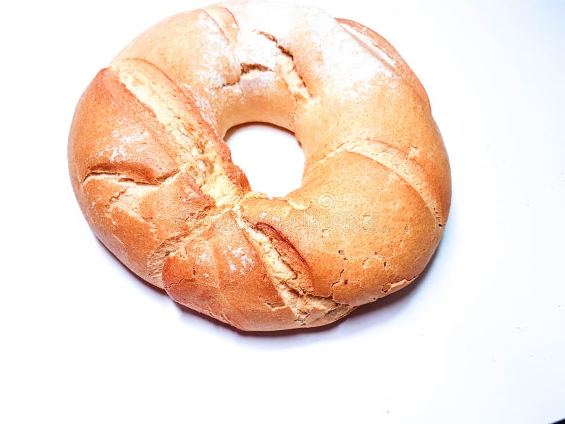 Bread Round Circle Isolated Baked Stock Photo - Image of conserve, loaf ...