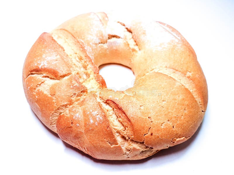 Bread Round Circle Isolated Baked Stock Photo - Image of conserve, loaf ...