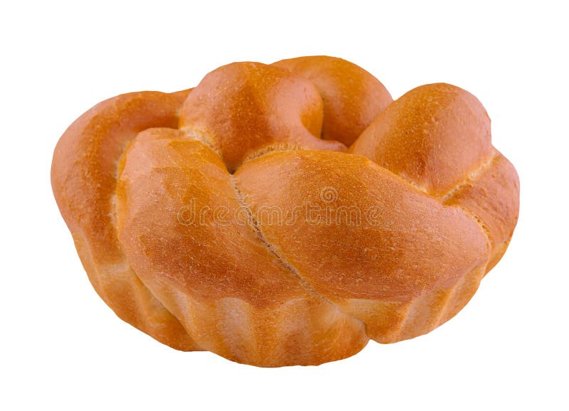 Bread Round Shape Isolated on White Stock Image - Image of seed, grain ...