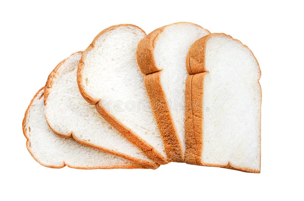 Bread Rows Stack Isolated on White Background with Clipping Path Stock ...