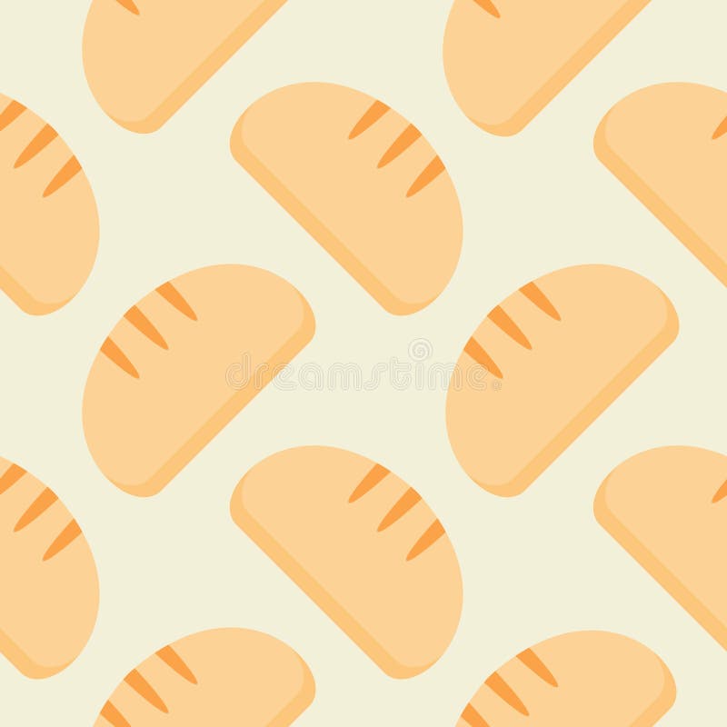 Bread Seamless Pattern Background Vector Design Isolated on Color ...