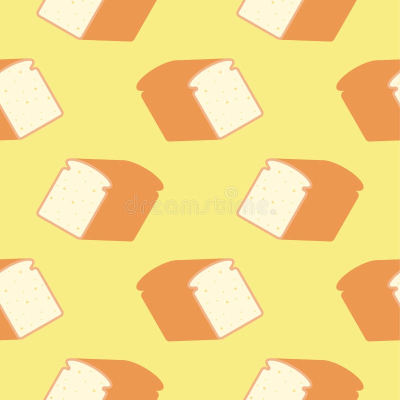 Bread Seamless Pattern Flat Design Vector Illustration Stock Vector ...