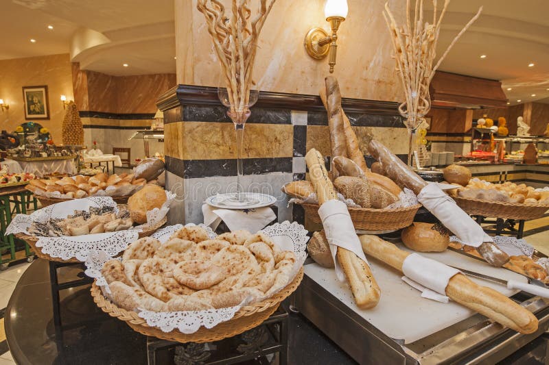 Bread Selection at Hotel Buffet Stock Photo - Image of bread, luxury ...