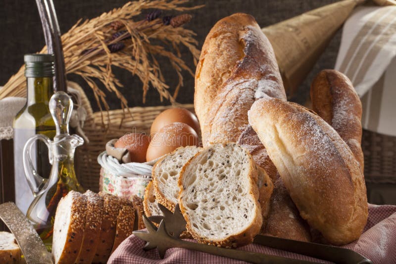 Bread stock image. Image of brown, kind, bakery, table - 55605465