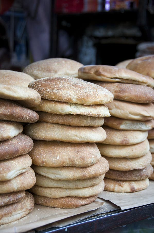 Arab bread stock image. Image of muslim, sale, arabic, circle - 189141