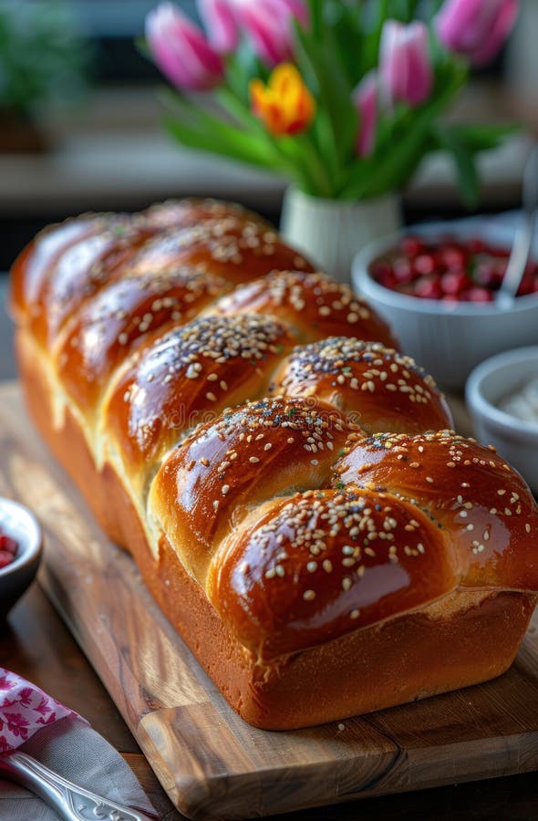 Bread is Shown on Top of Tables Stock Photo - Image of pastry ...