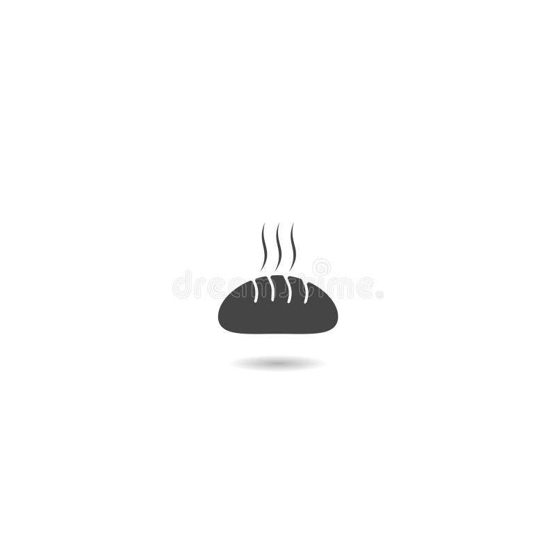 Bread Simple Icon with Shadow Stock Vector - Illustration of flour ...