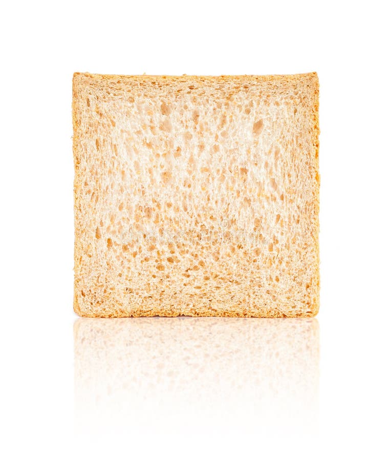 Bread Single Isolated on White Background Stock Image - Image of toast ...