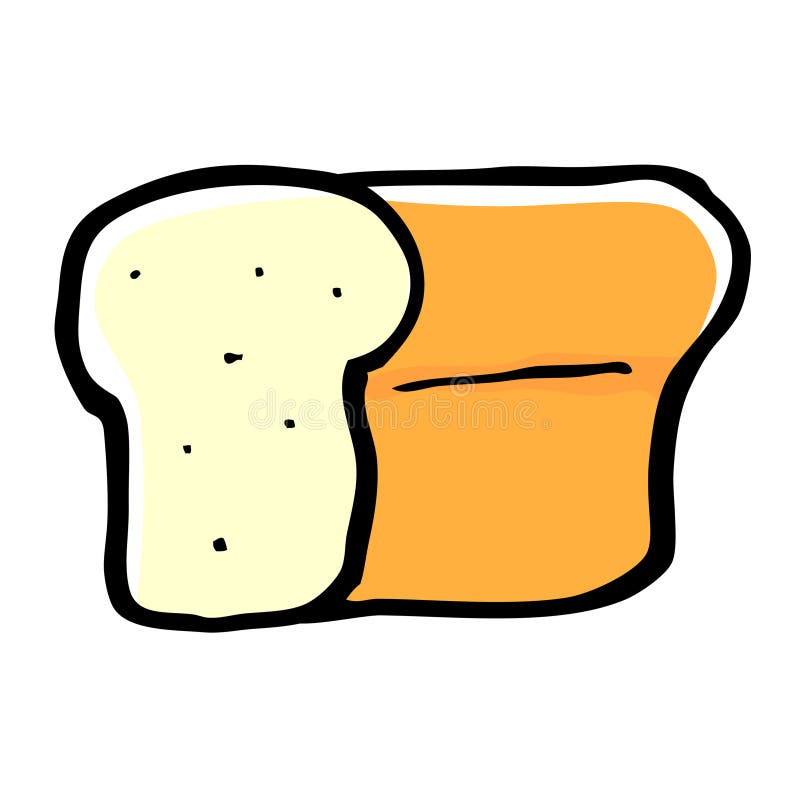 Simple Vector Hand Draw Sketch Doodle of Bread, Isolated on White Stock ...