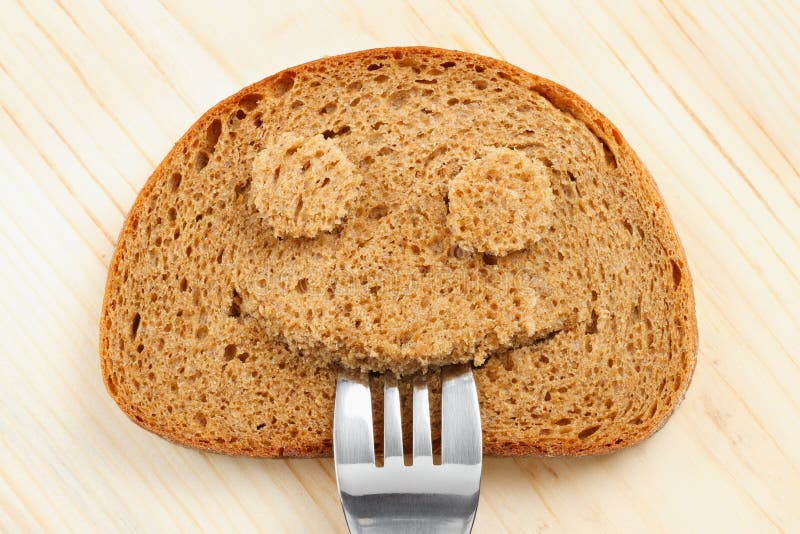 Bread Slice As Smiling Face Stock Photo - Image of merry, cooking: 23843550