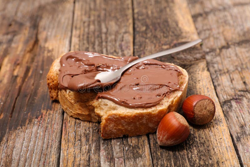Bread and chocolate spread stock photo. Image of food - 39121698