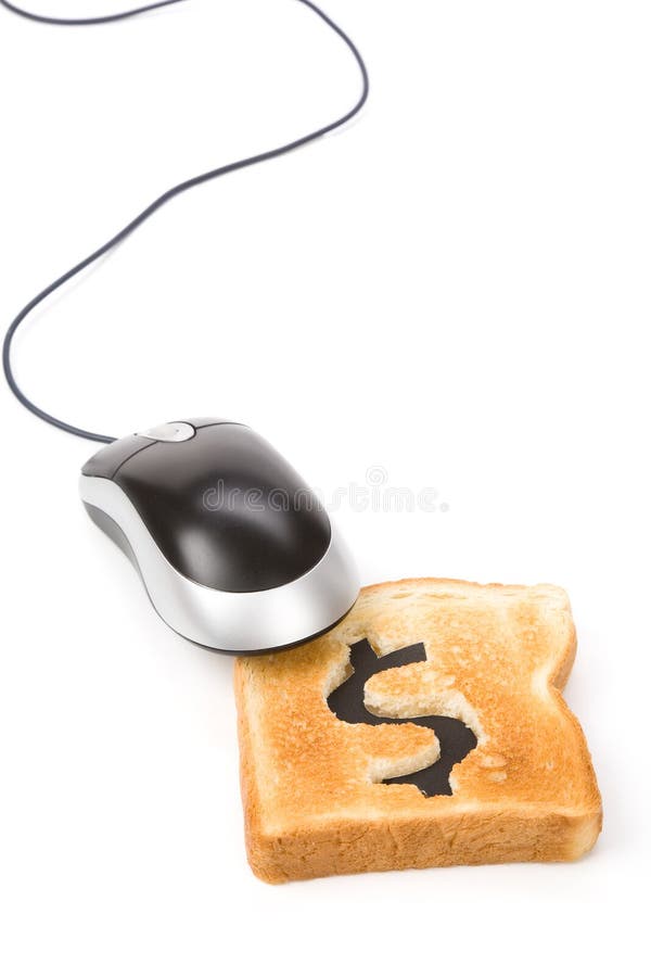 Bread Slice with Dollar Sign Stock Photo - Image of making, investment ...