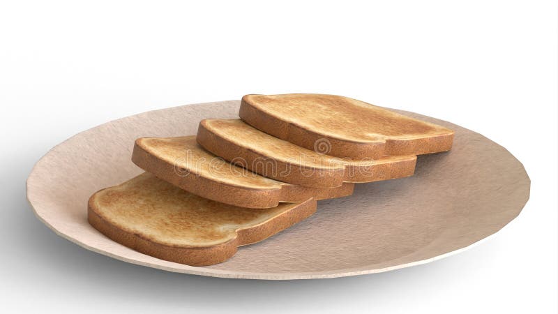 Bread Slice Drop Reverse in Plate Stock Photo - Image of diet, tasty ...