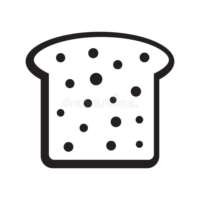Bread slice icon. stock vector. Illustration of design - 329744628