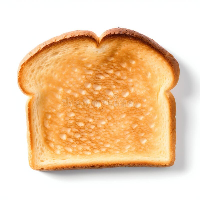 Bread Slice Lightly Toasted Isolated on White. Generative Ai Stock ... Bread Slice Lightly Toasted Isolated on White. Generative Ai Stock ...