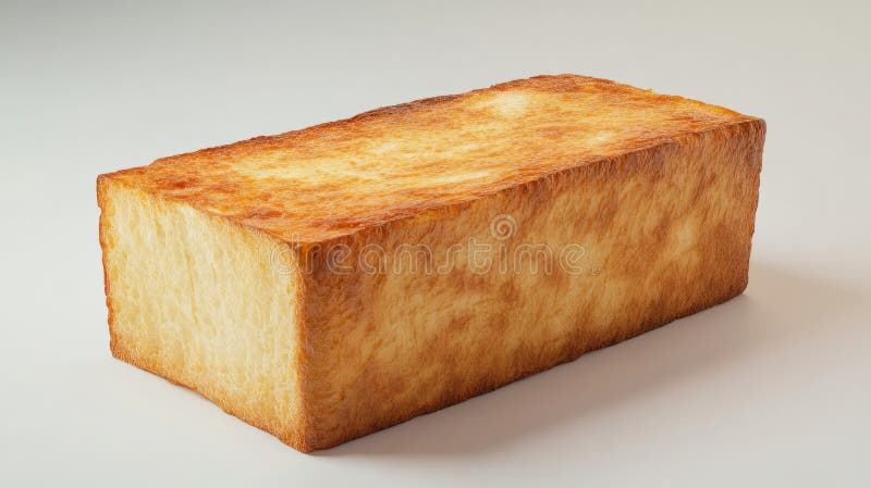 Bread Slice - Single Toast Crust Close-up - Isolated on White - 3d ...