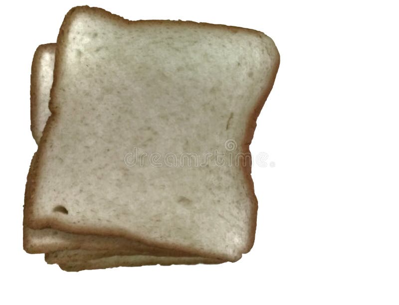 Bread Slice on White Background Stock Image - Image of lunch, snack ...