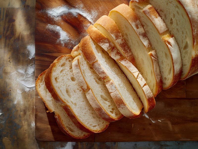 Bread Slices Top View. Closeup Texture Stock Illustration ...