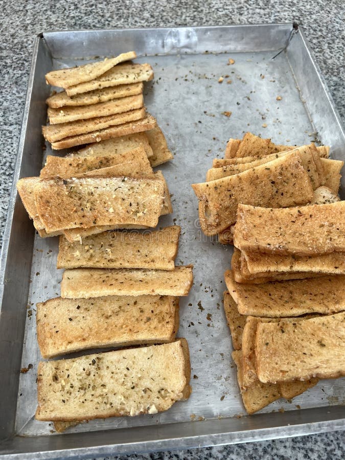 Bread Slices on a Tray Background Stock Photo - Image of toast, healthy ...