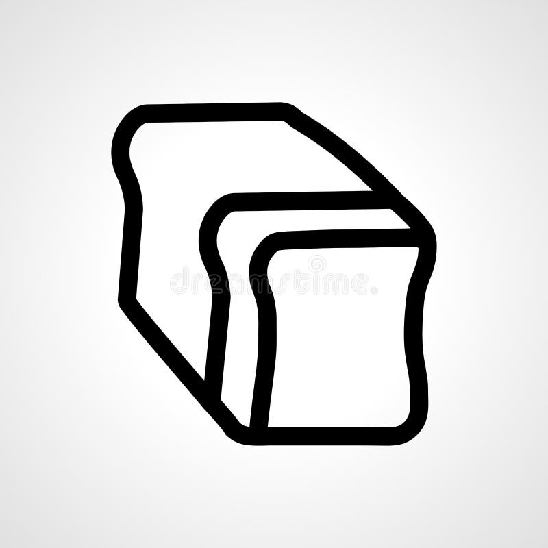 Bread Slices Line Icon. Bread Linear Outline Icon Stock Vector ...