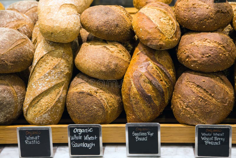Bread on a Stand in a Bakery Stock Image - Image of pastry, kitchen ...