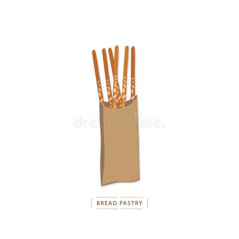 Bread sticks stock vector. Illustration of cracker, fresh - 282209193