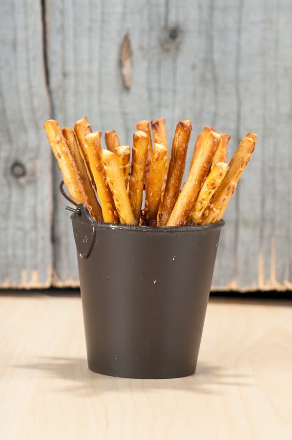 Bread Sticks in a bucket stock photo. Image of line, dough - 57519298