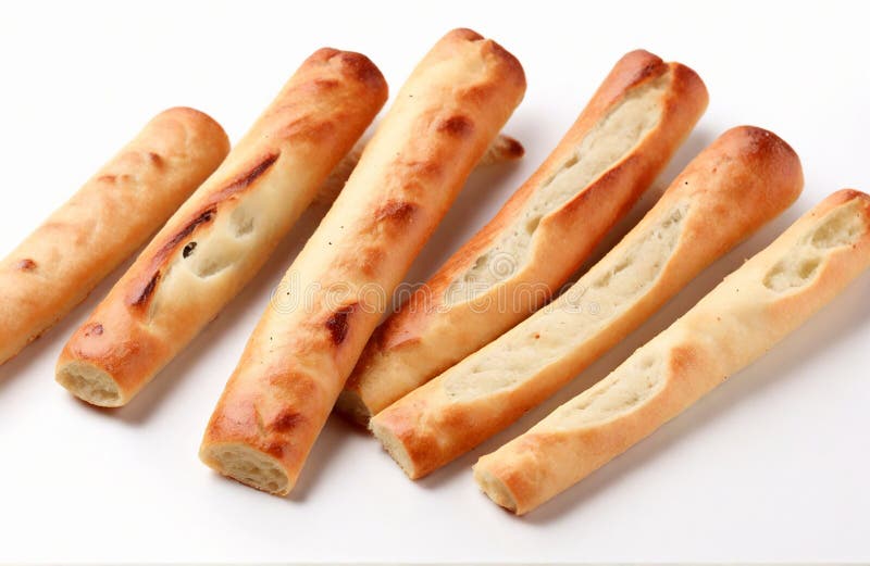 Bread Sticks, Cut Out on White Background Stock Illustration ...
