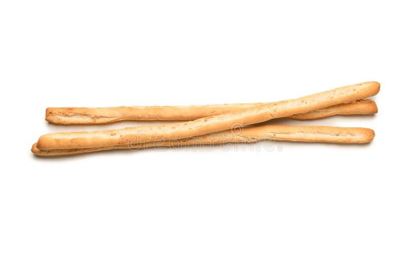 Bread Sticks Isolated on White Background Stock Image - Image of snack ...