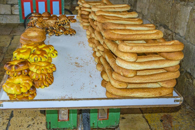 Bread and Sweet Threads, Jerusalem, Israel Stock Photo - Image of food ...