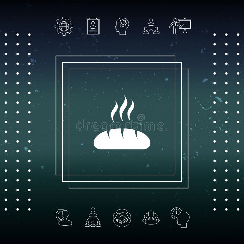 Bread symbol icon stock vector. Illustration of healthy - 114707881