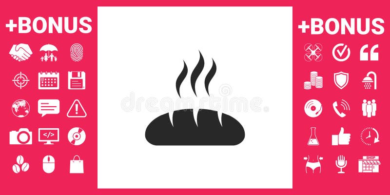 Bread symbol icon stock vector. Illustration of bake - 114655811