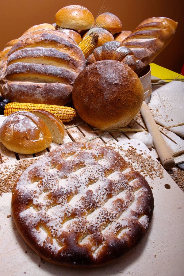 Bread on the table stock image. Image of crop, ingredients - 26352389