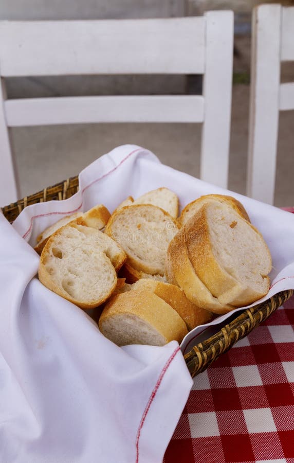 Bread on Table, Gingham Texture. Stock Photo - Image of fish, gingham ...