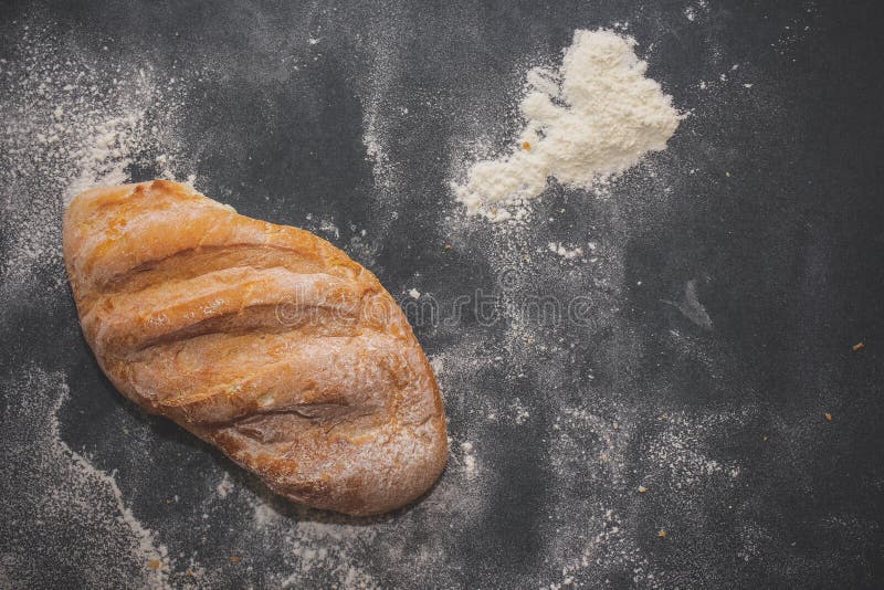 Bread on the Table Just from the Stove. Stock Image - Image of flour ...