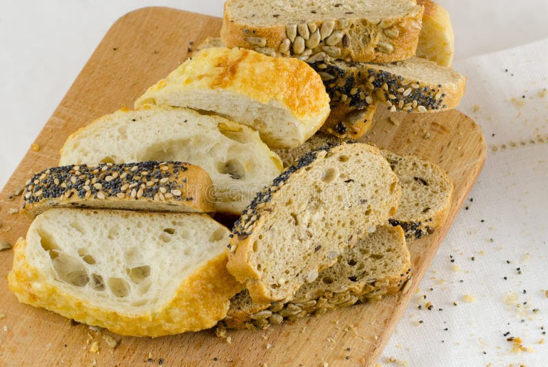 Bread on the table stock photo. Image of preparation - 62560872