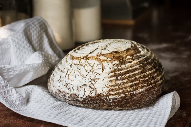 Bread on Table. Volcano Bread Stock Image - Image of closeup, food ...