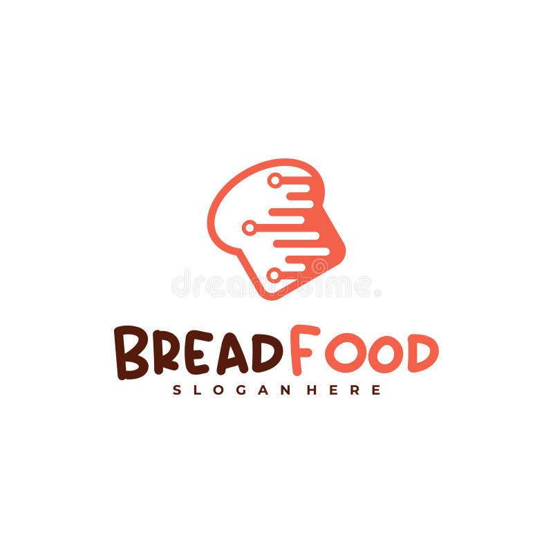 Bread Tech Logo Vector Template, Creative Tech Bread Logo Design ...