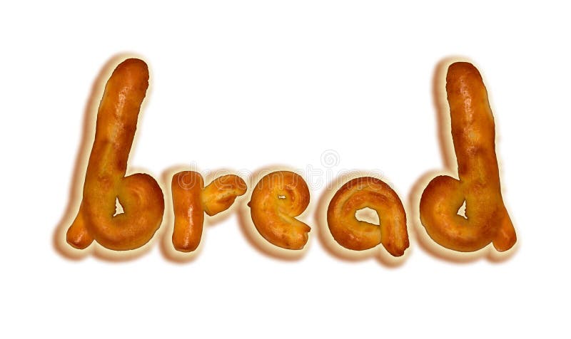 BREAD Text Baked Letters Picture. Image: 4441186
