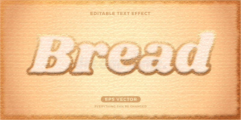 67 Bread text effect stock vector. Illustration of toast - 216006402